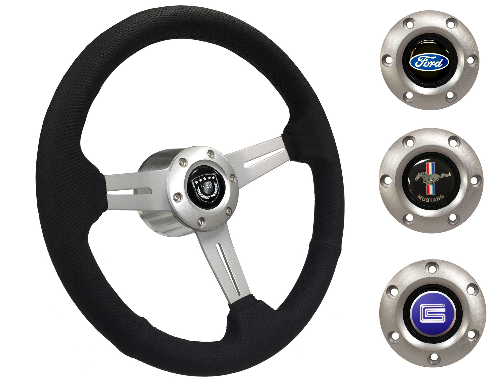 1965-67 Ford Mustang Steering Wheel Kit | Perforated Leather – VSW ...